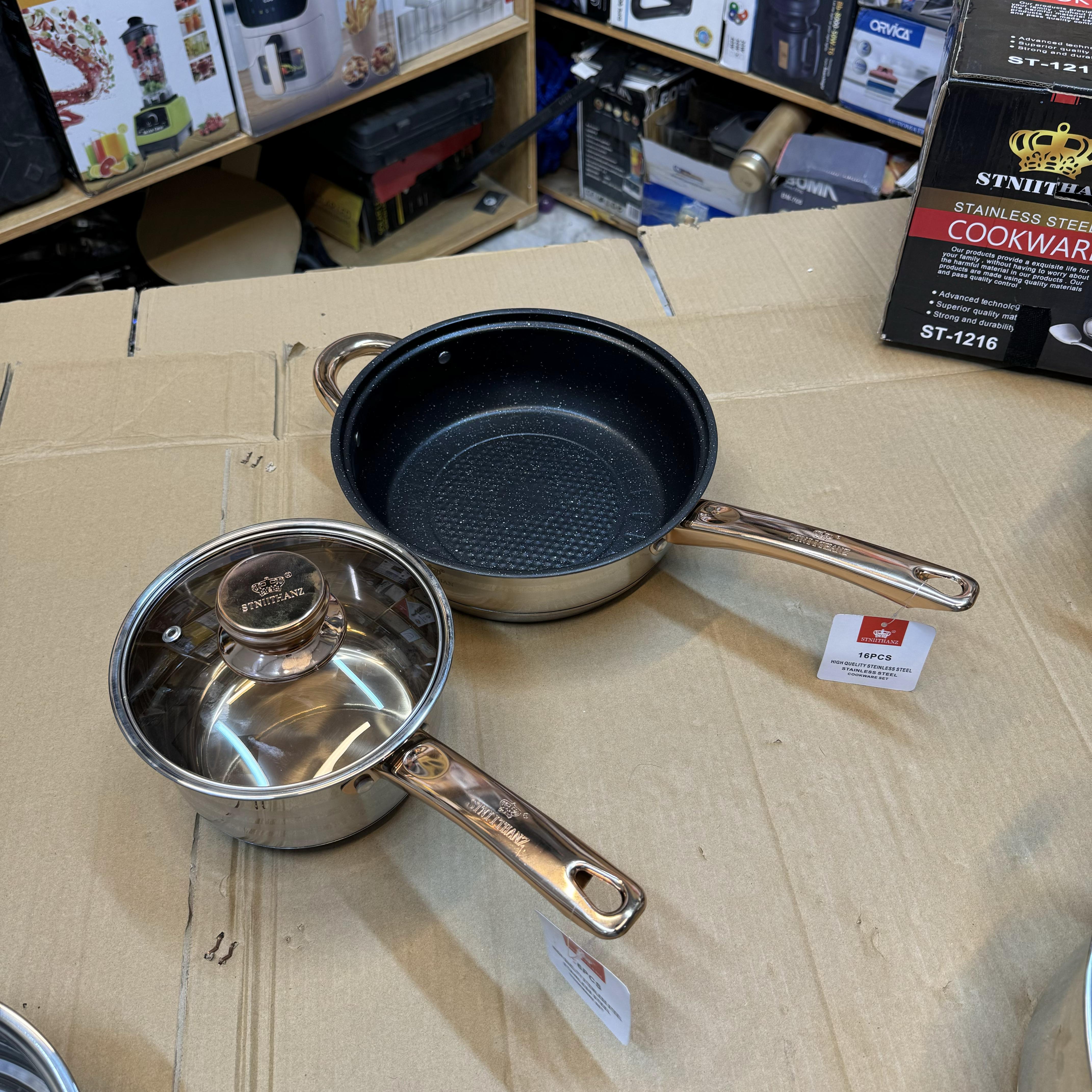 Turkish Lot Imported 16 Piece Cookware Set – Afridi Imports