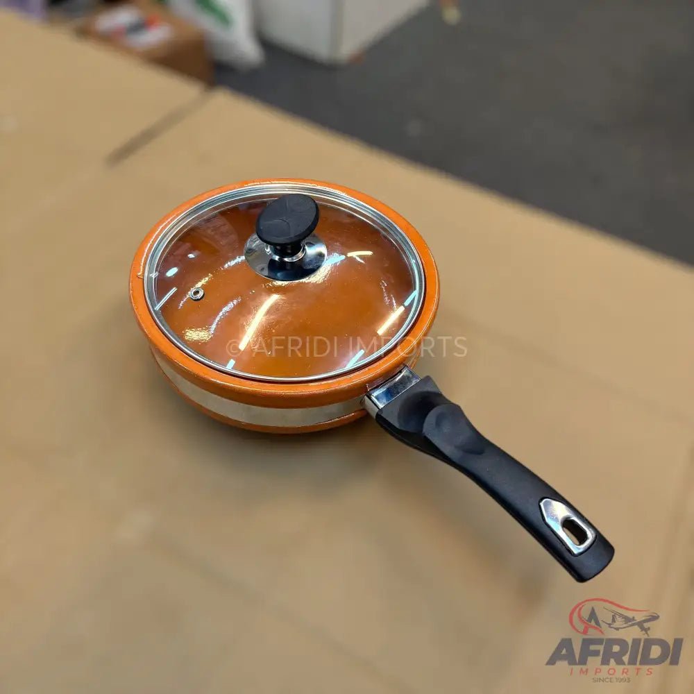 Export Quality Clay Fry Pan with Glass Lid and Handle – Afridi Imports