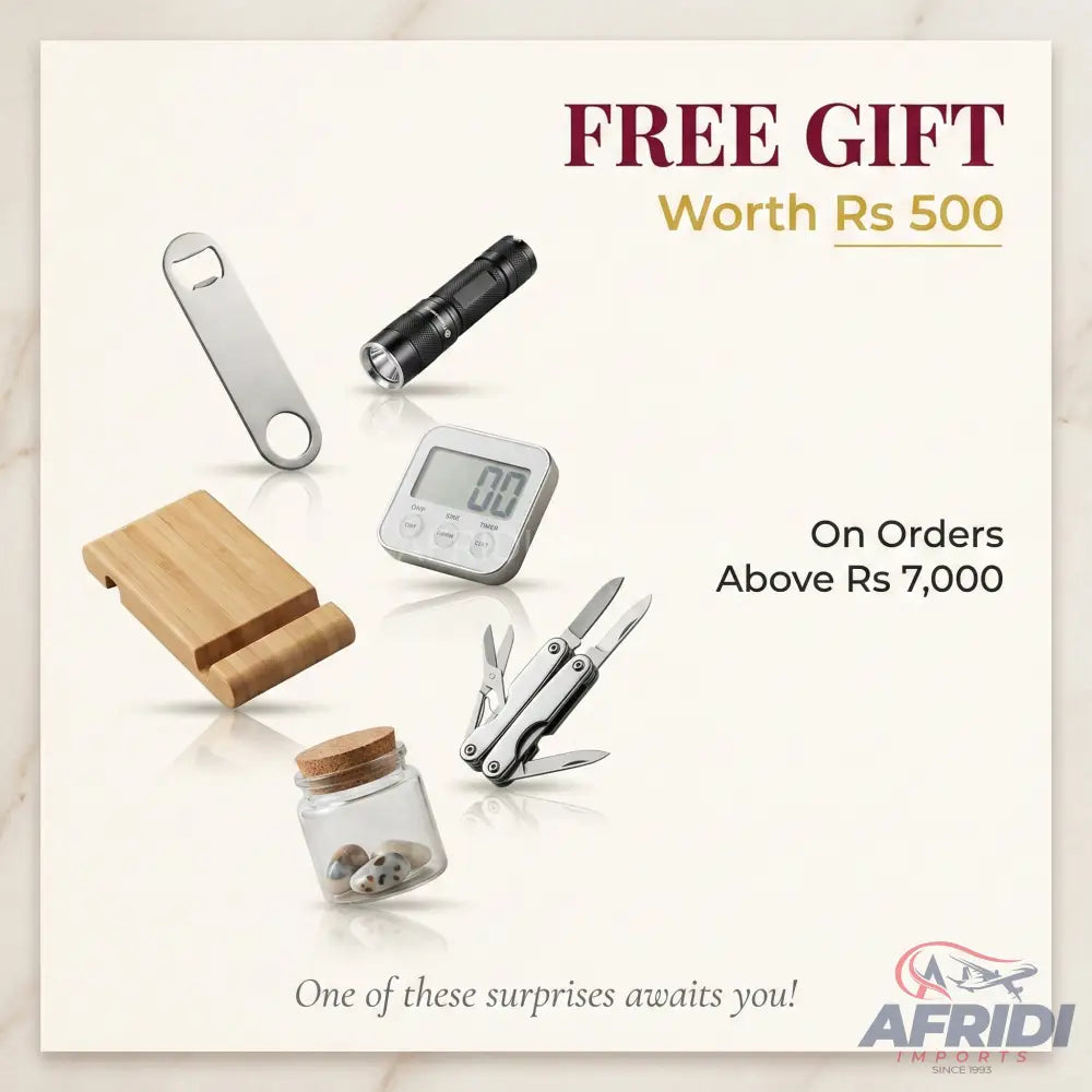 Free Gift Worth Rs 500 Uss Zyada Rs 7000 Free Hai – Afridi Imports
