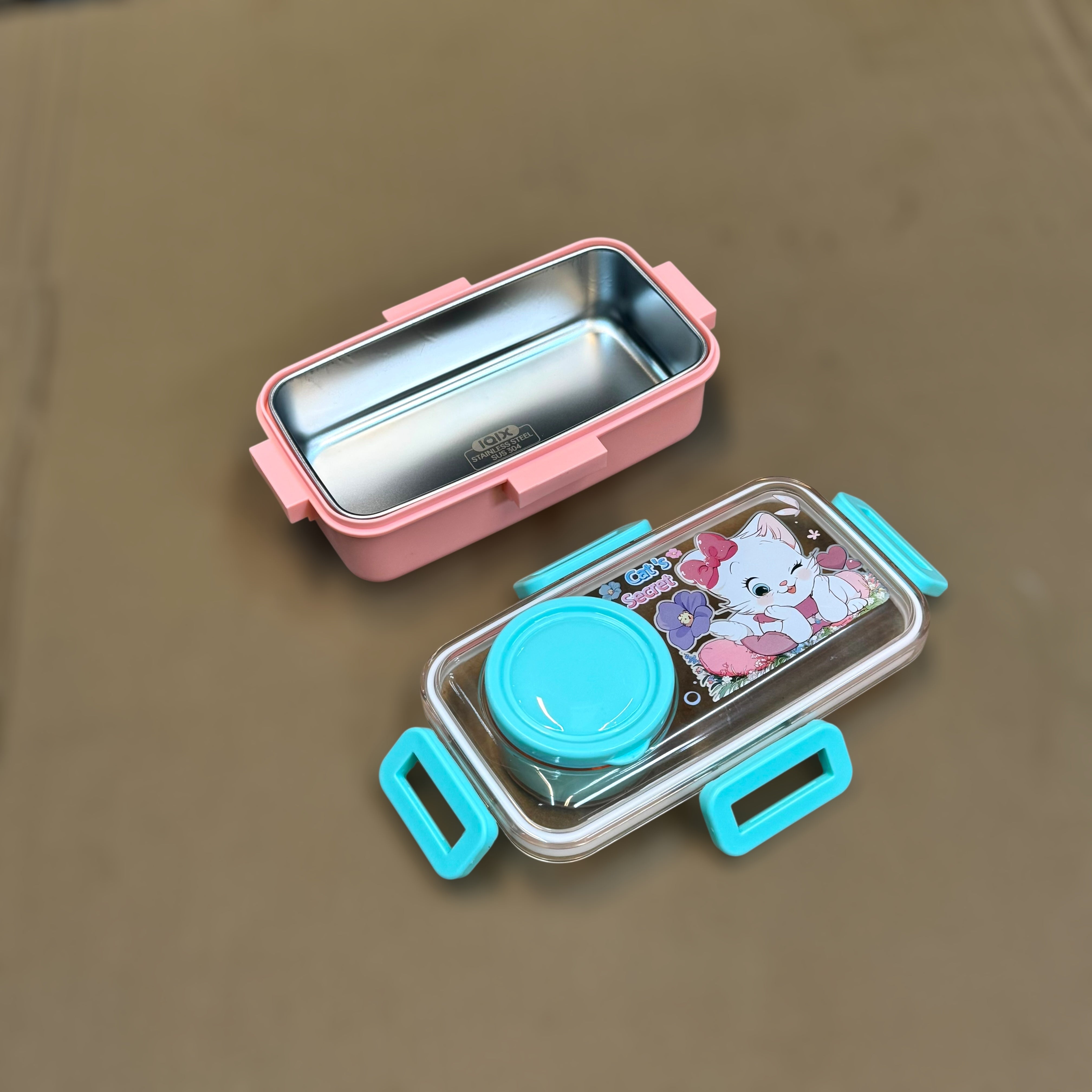 IQix Stainless Steel Lunch Box 680ml Pink Leak Proof – Afridi Imports