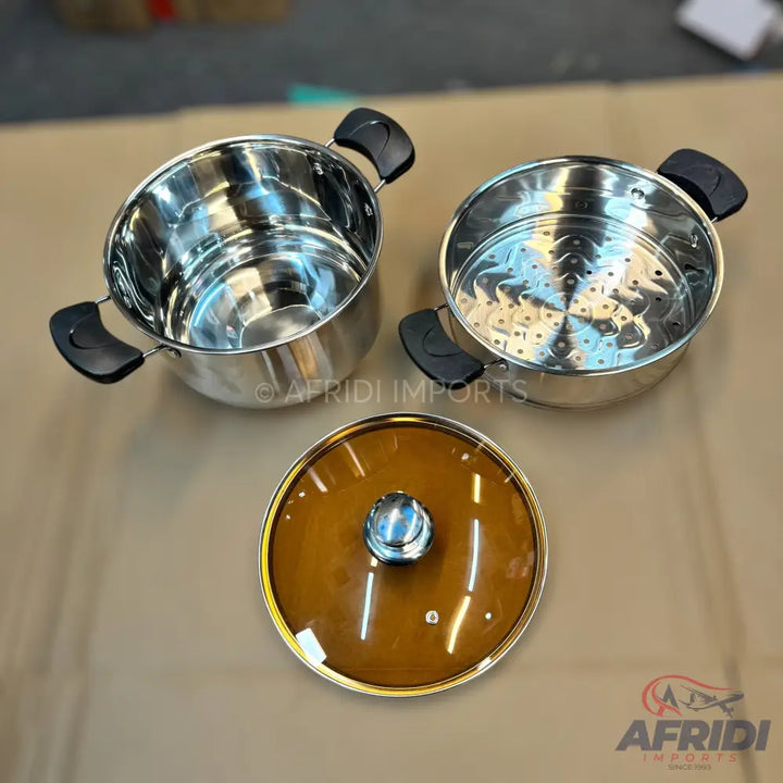 JLM 2 Piece Steamer Pot Versatile Durable Even Heat – Afridi Imports