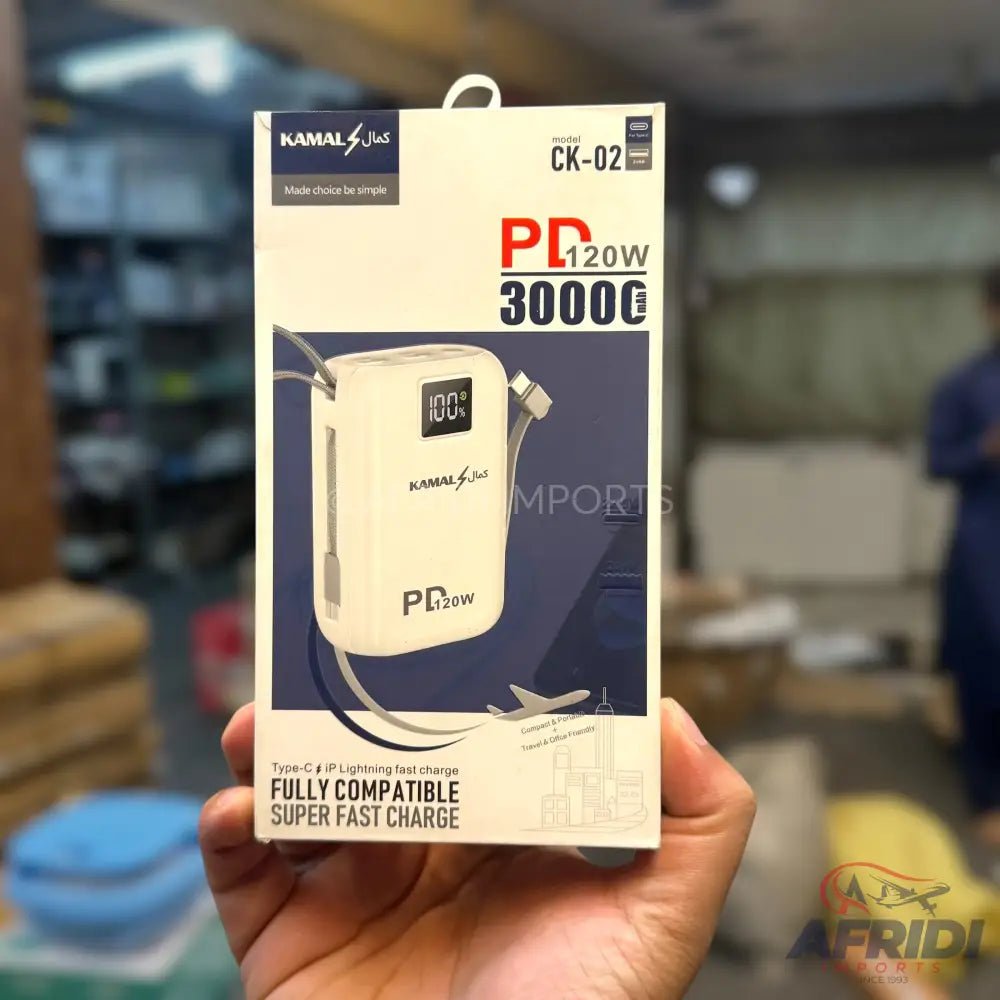 120W PD Fast Charging Powerbank CK02 30000mAh – Afridi Imports