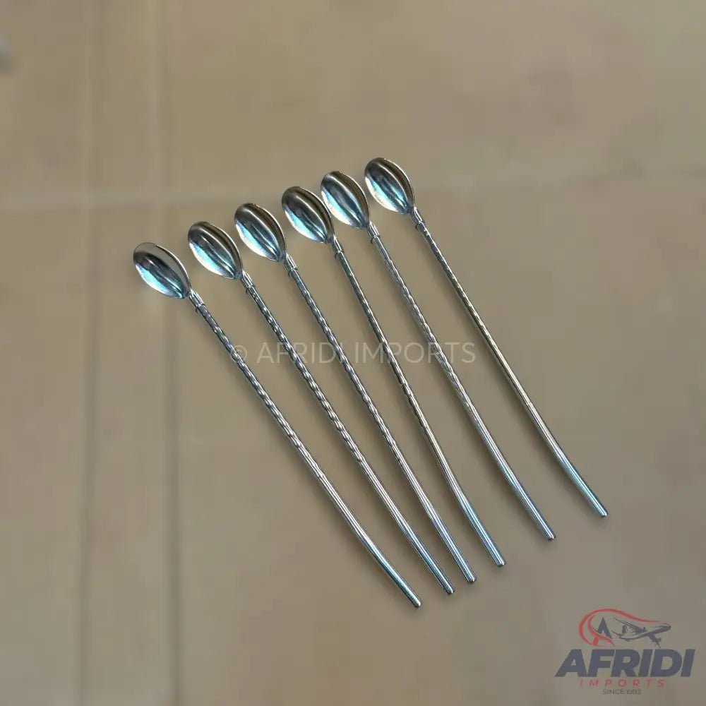 Silver Spoon Straw Set 6 Pieces Unedited Real Images – Afridi Imports