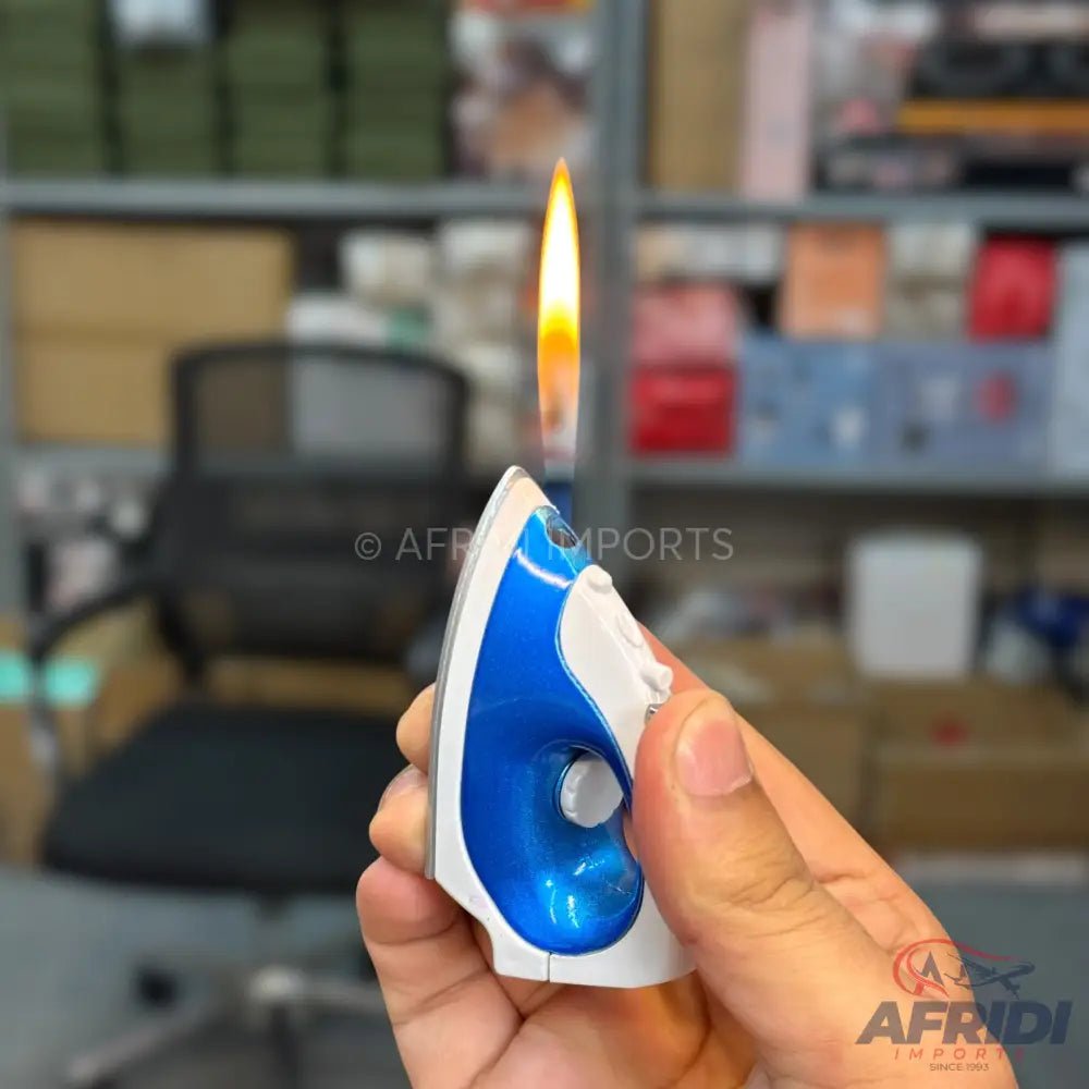 Steam Iron Shape Lighter Refillable Flame Control – Afridi Imports